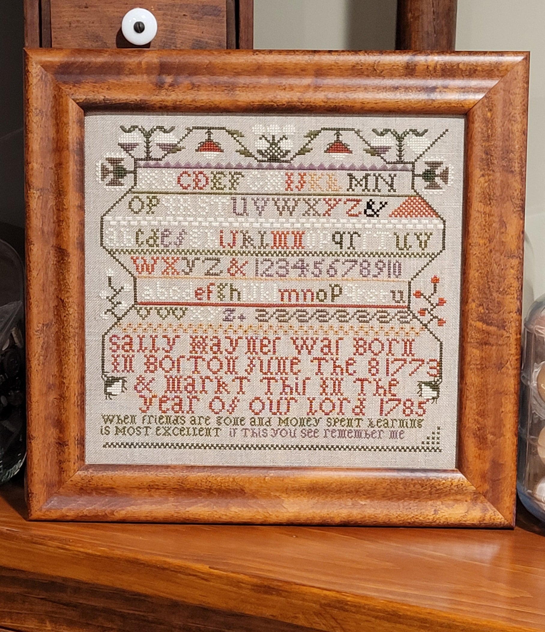 Sally Haynes Sampler Chart | Olde Colonial Designs